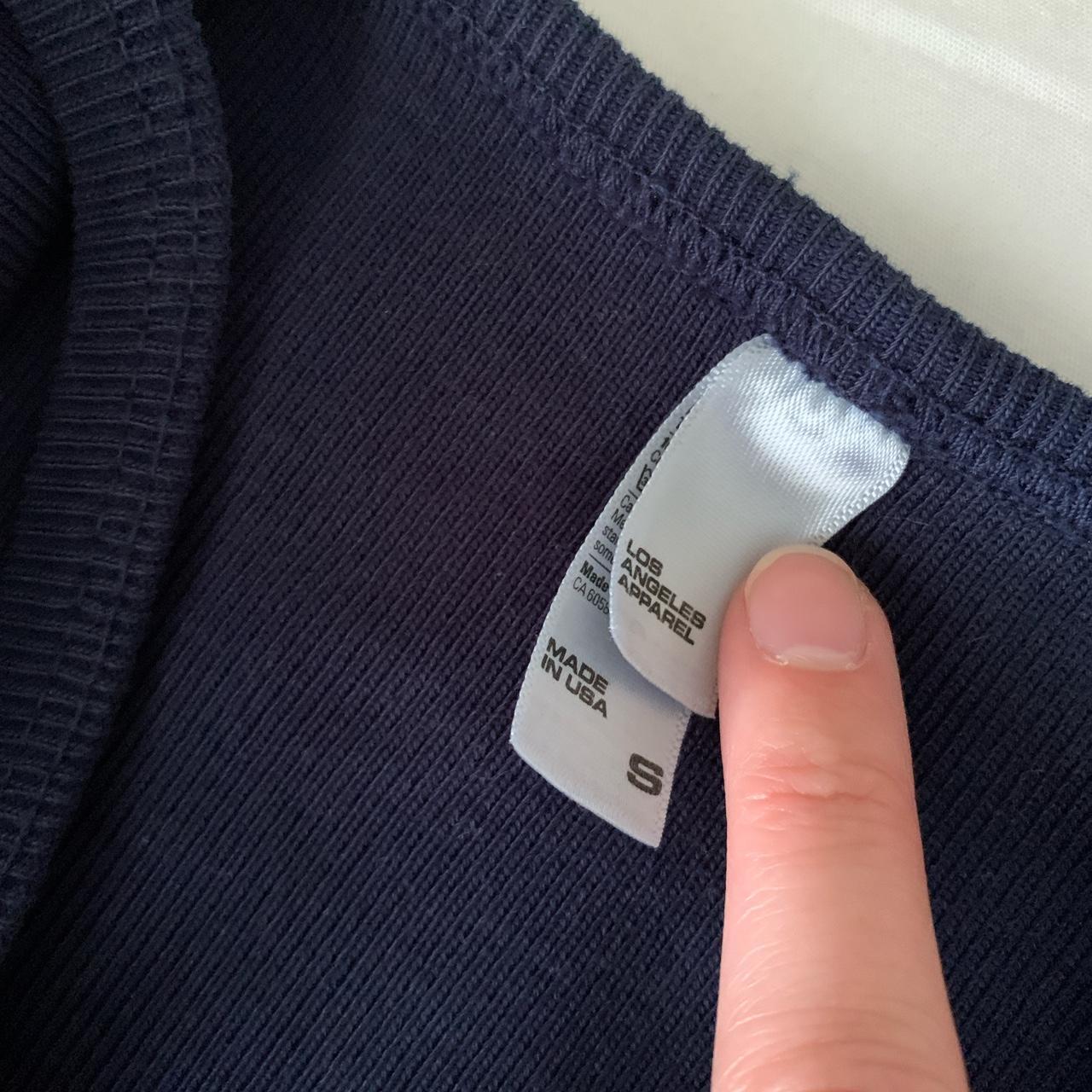 navy blue garment dye skater dress from LA apparel.... - Depop