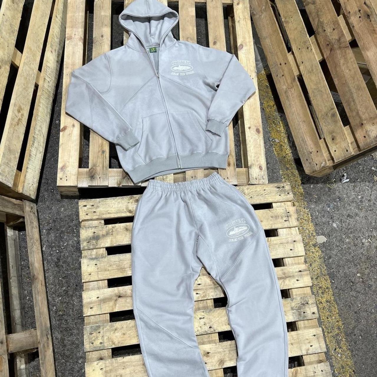 Corteiz Men's Grey Joggers-tracksuits | Depop