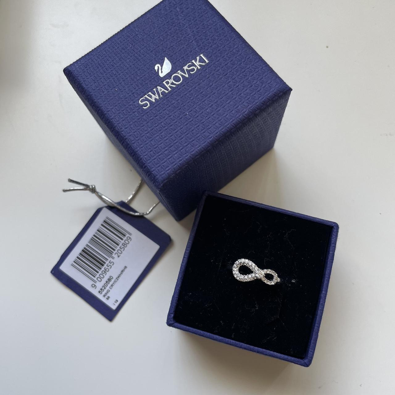 Swarovski Infinity Ring - Size: 7/8 - Sterling... - Depop