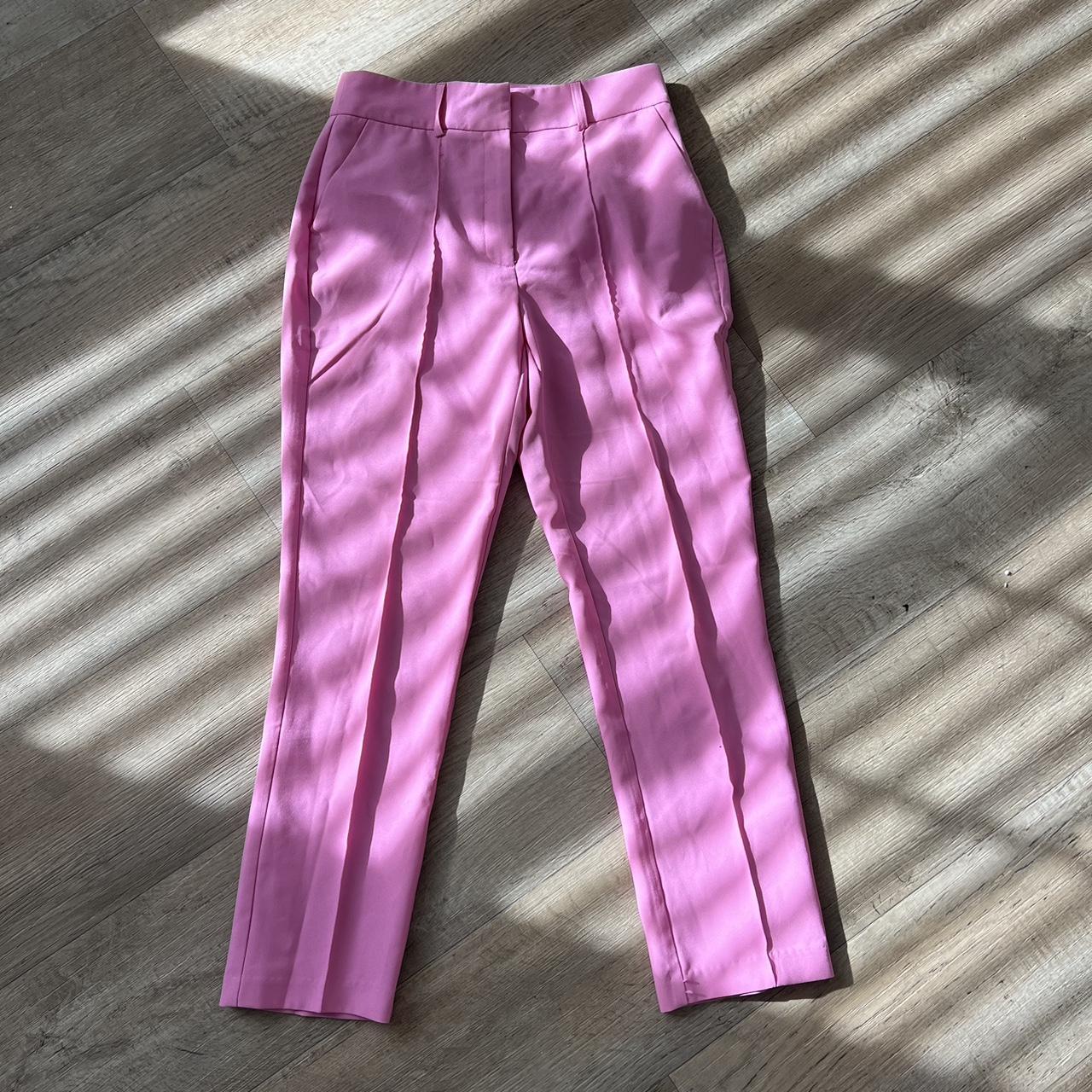 Hot pink trousers/pants from ASOS - Depop