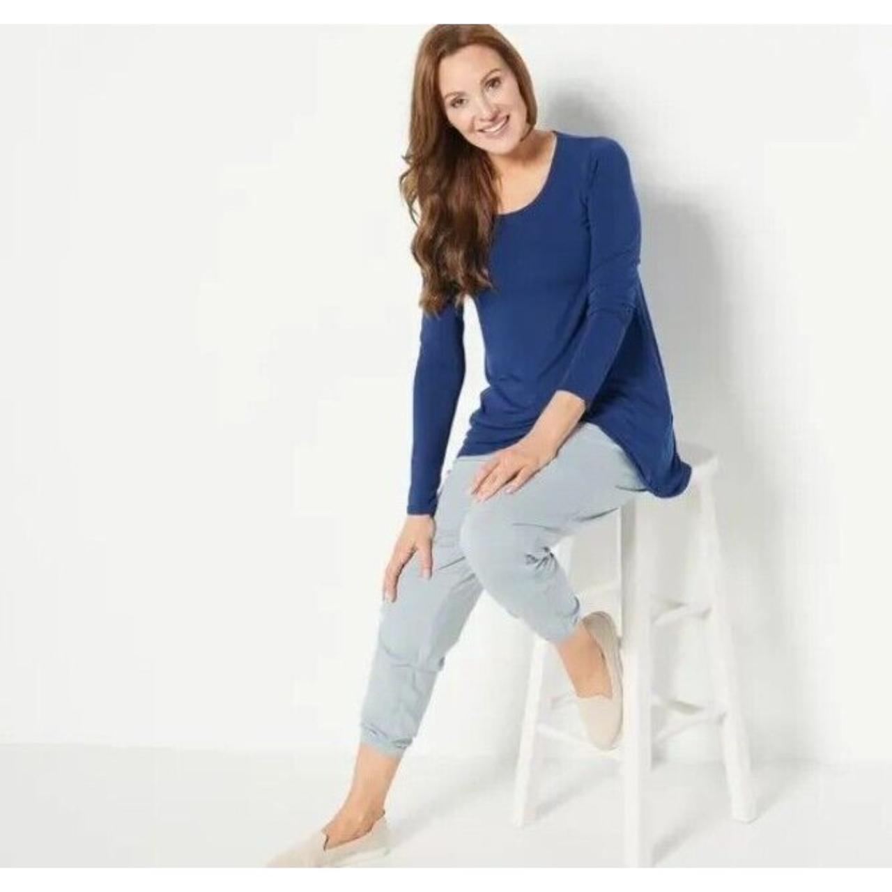 Cuddl Duds Softwear With Stretch V Neck High Low Top Depop