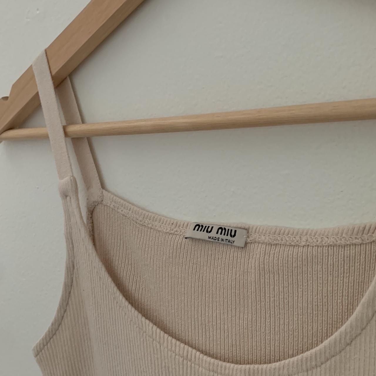 super cute miu miu tank 🐈‍⬛ very pale pink color,... - Depop