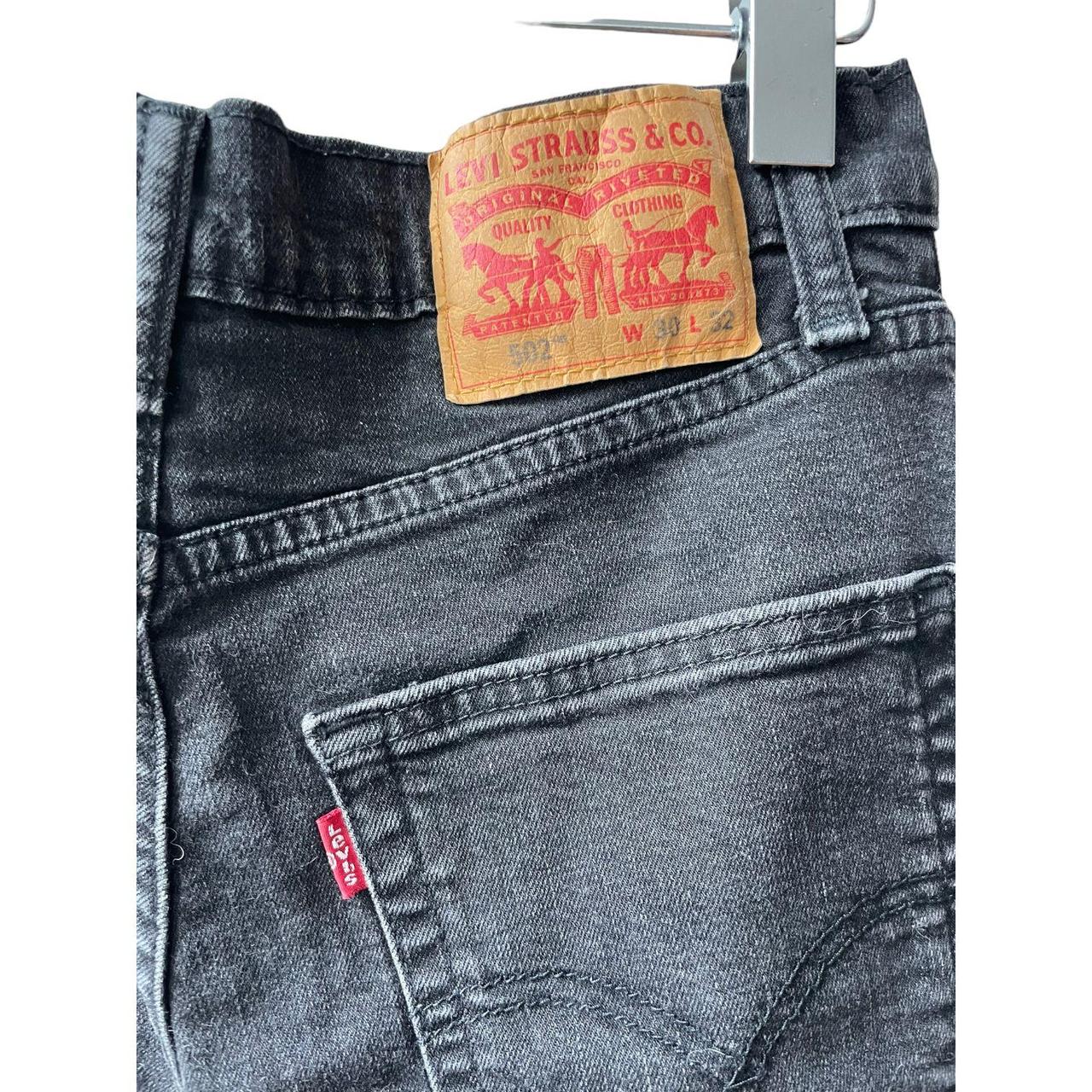 Levi's 502 Black Jeans Denim W30 L32 Tapered... - Depop