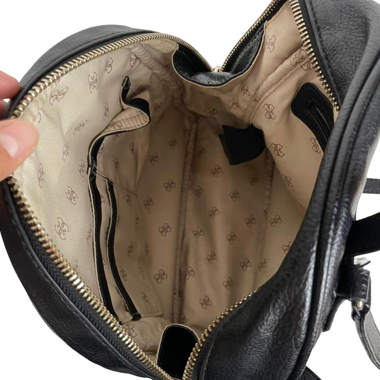 GUESS Black Leather Backpack Small Bag Ladies In... - Depop