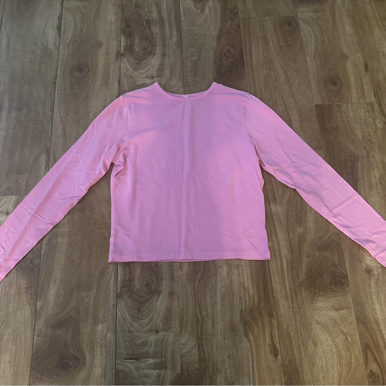 Skims Women's Pink T-shirt | Depop