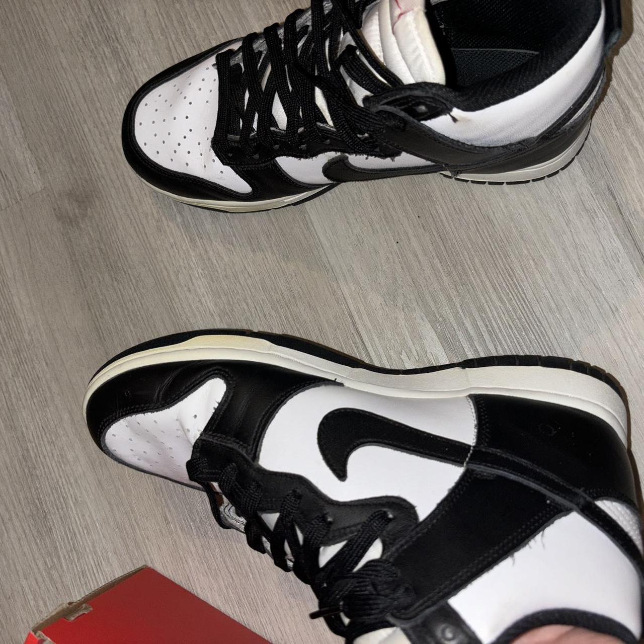 High top black and white dunks, these r pretty clean... - Depop