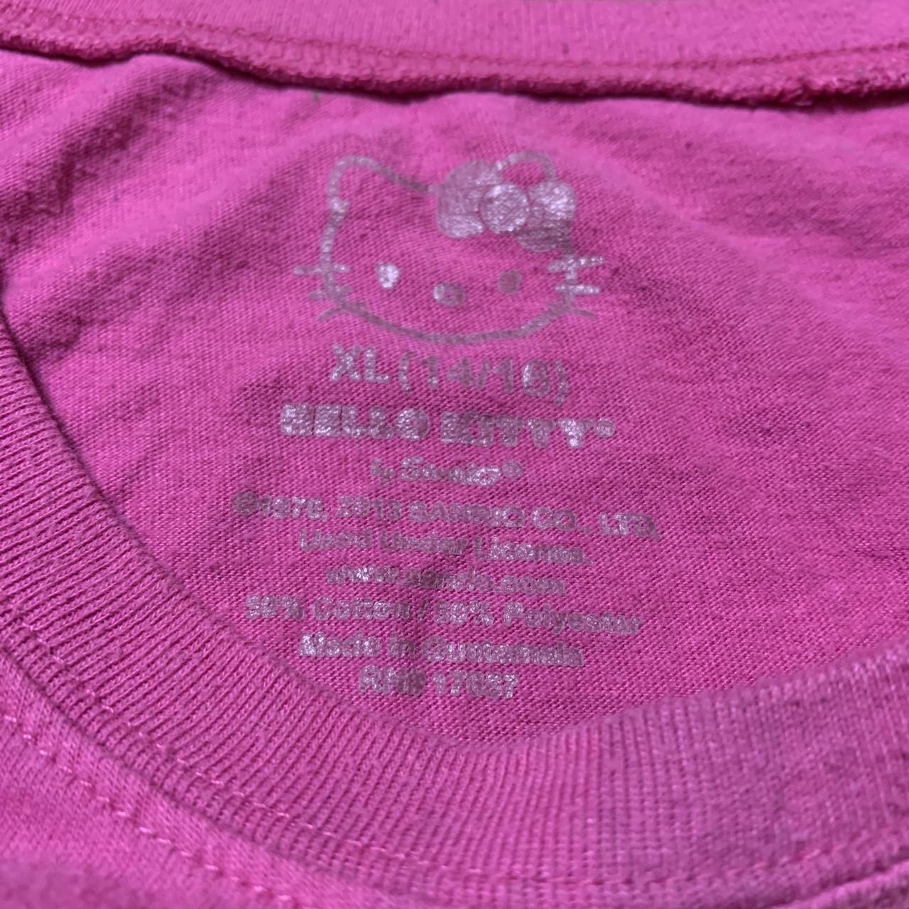 pink & grey hello kitty layered long sleeve with... - Depop