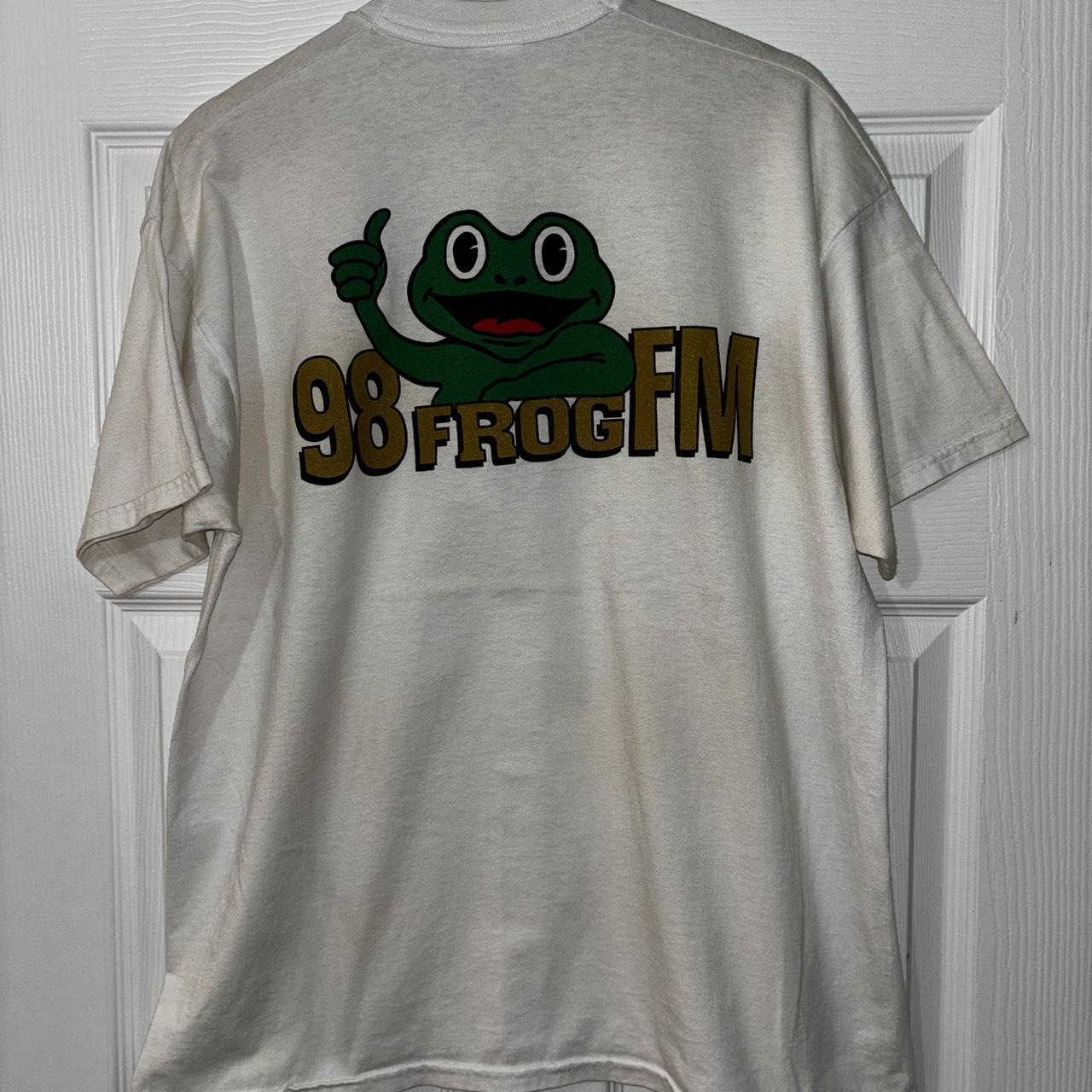 Vintage 98 frog FM t shirt 🐸 Radio station promo... | Depop
