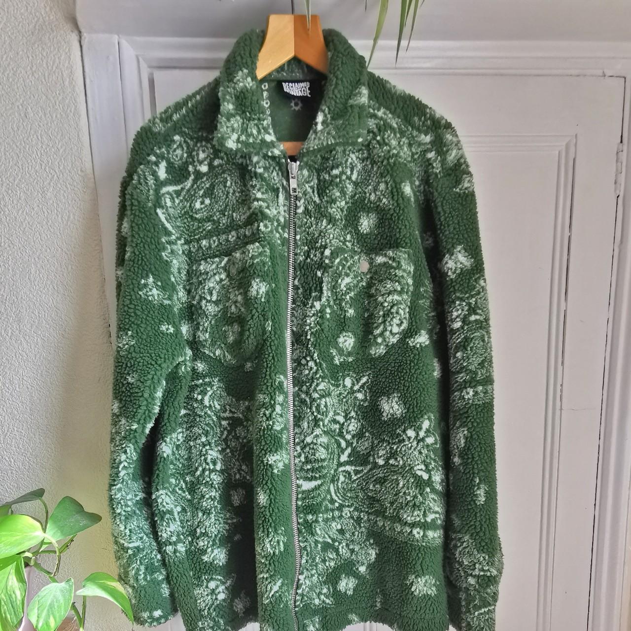 Fun funky fleece/sherpa Bandana patterned, warm and... - Depop