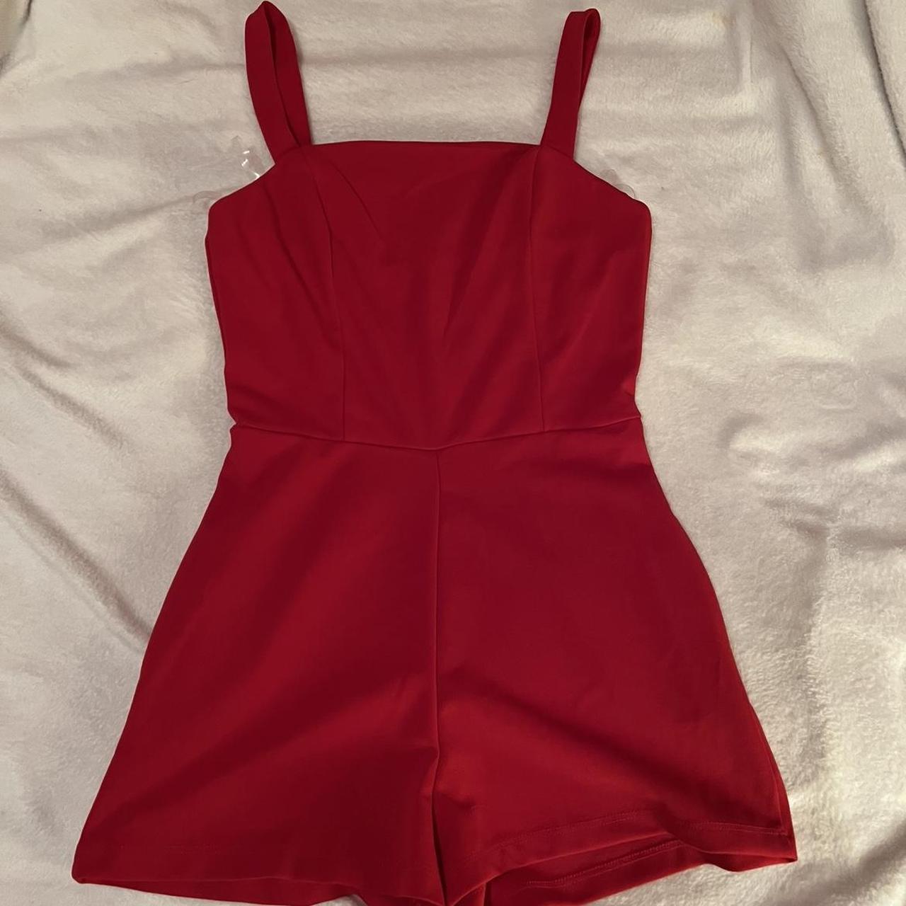 Urban Outfitters Women's Red Playsuit-romper | Depop