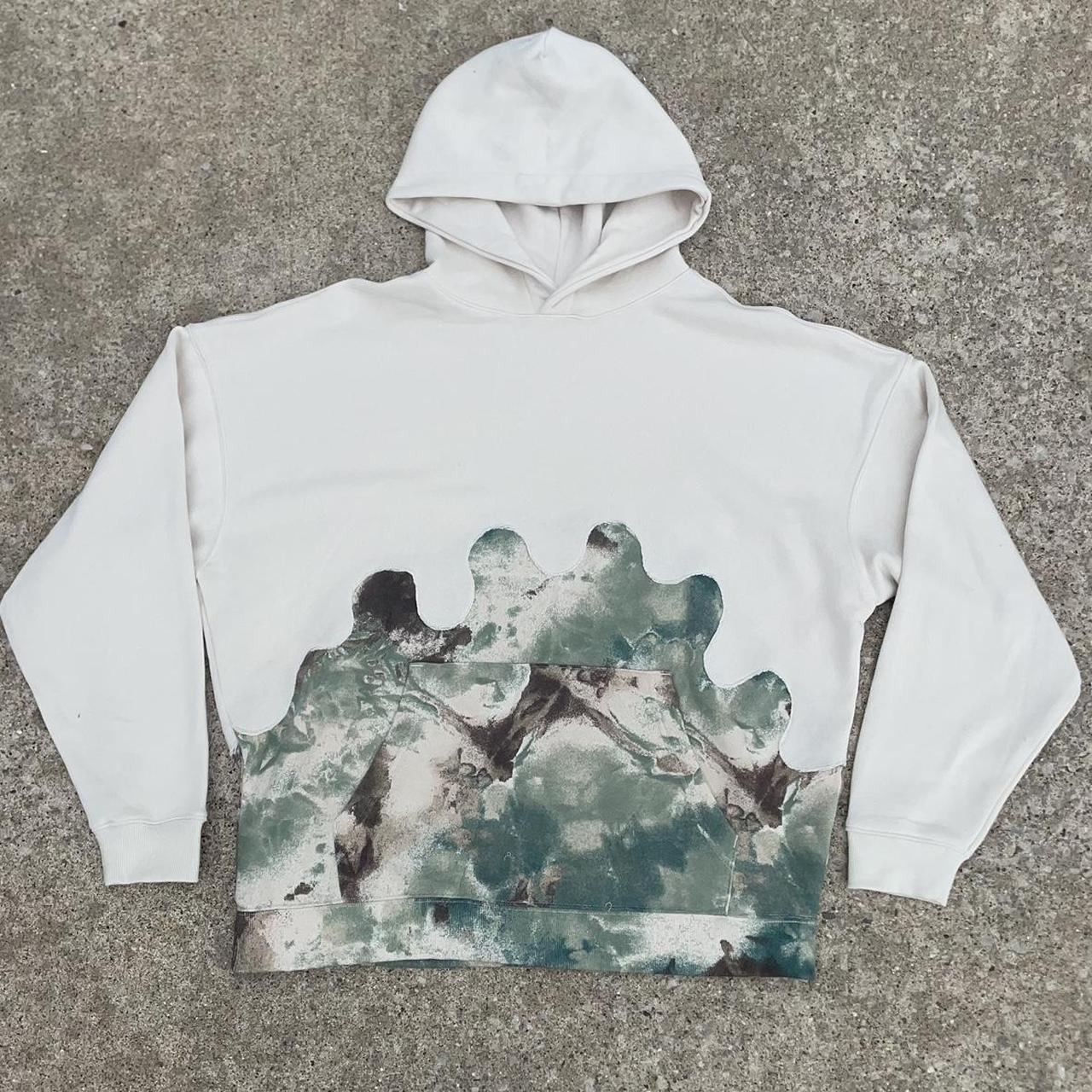 CAMO drip hoodie Upcycled form 2 hoodies Oversized... - Depop