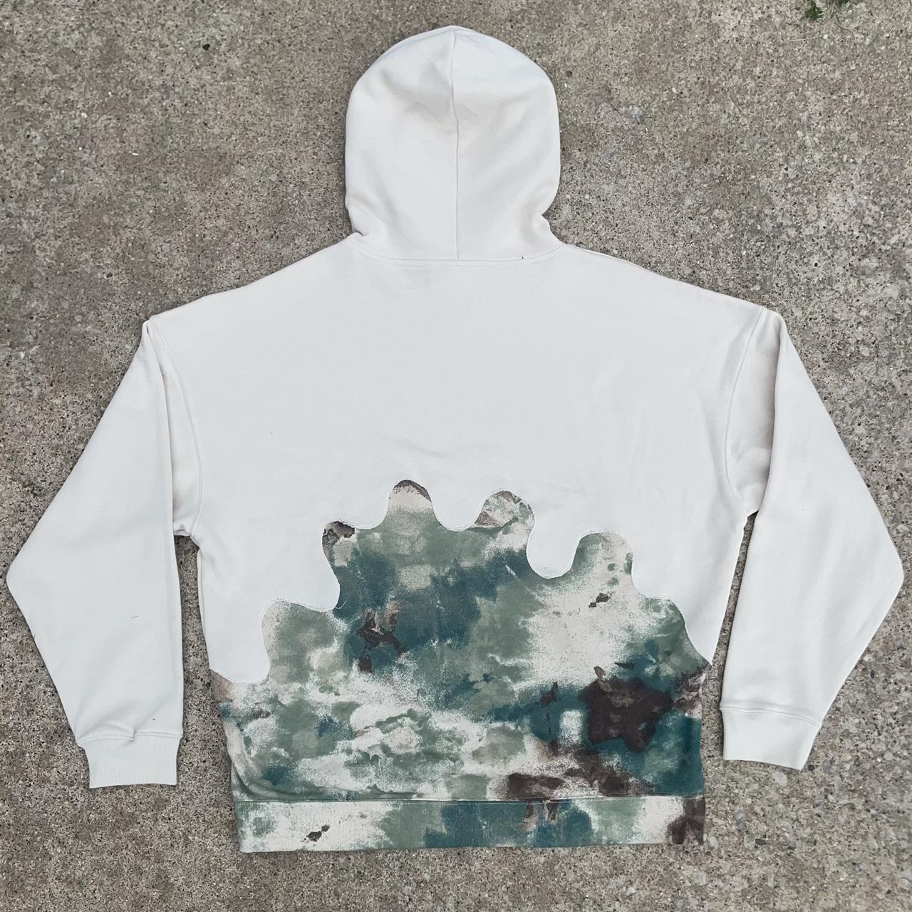 CAMO drip hoodie Upcycled form 2 hoodies Oversized... - Depop