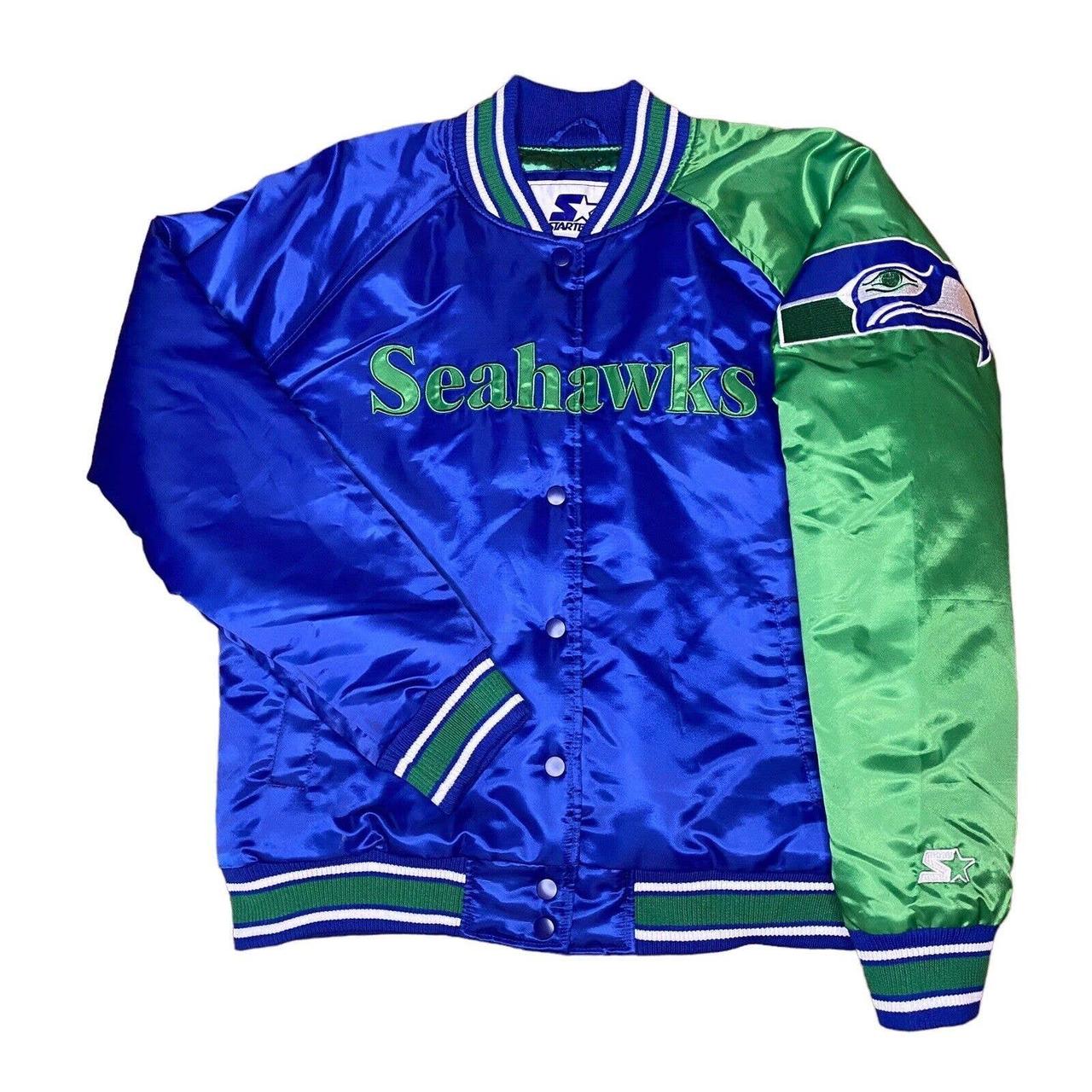 This Seattle Seahawks Starter jacket is in gently... - Depop