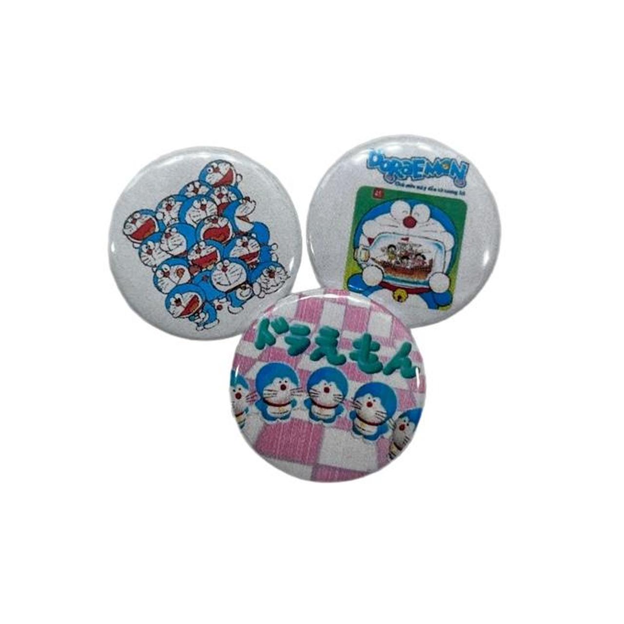 * doraemon cosmic cat pins set of 3 1” in diameter... - Depop