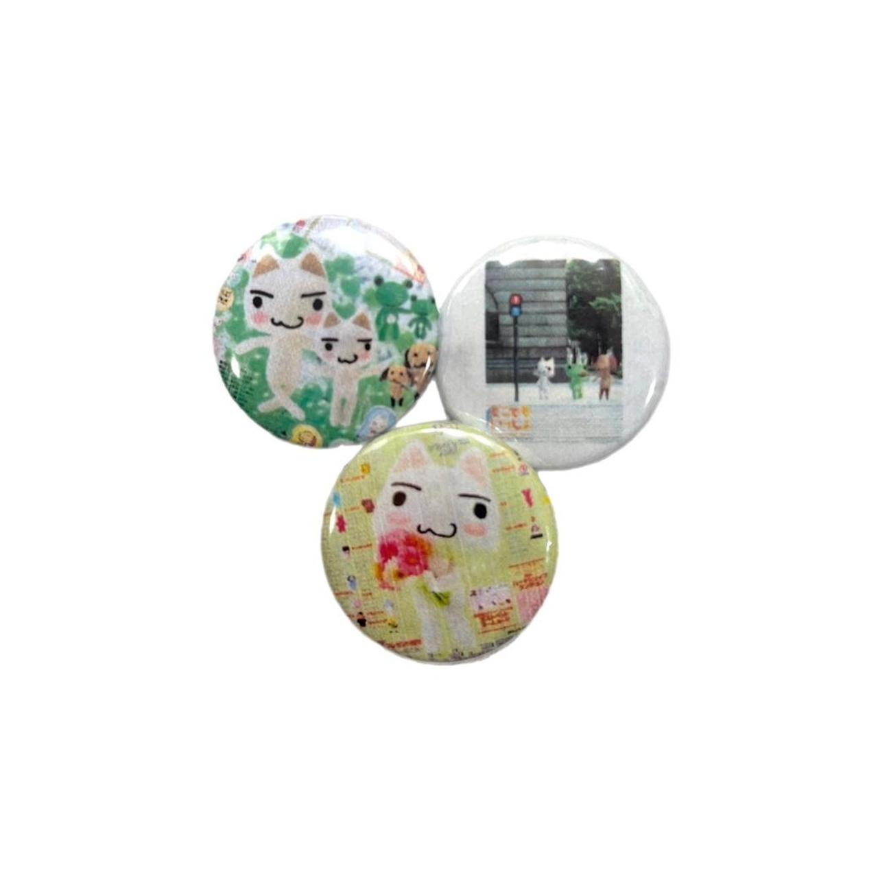 Toro inoue sony cat pins set of 3 1” in diameter... - Depop