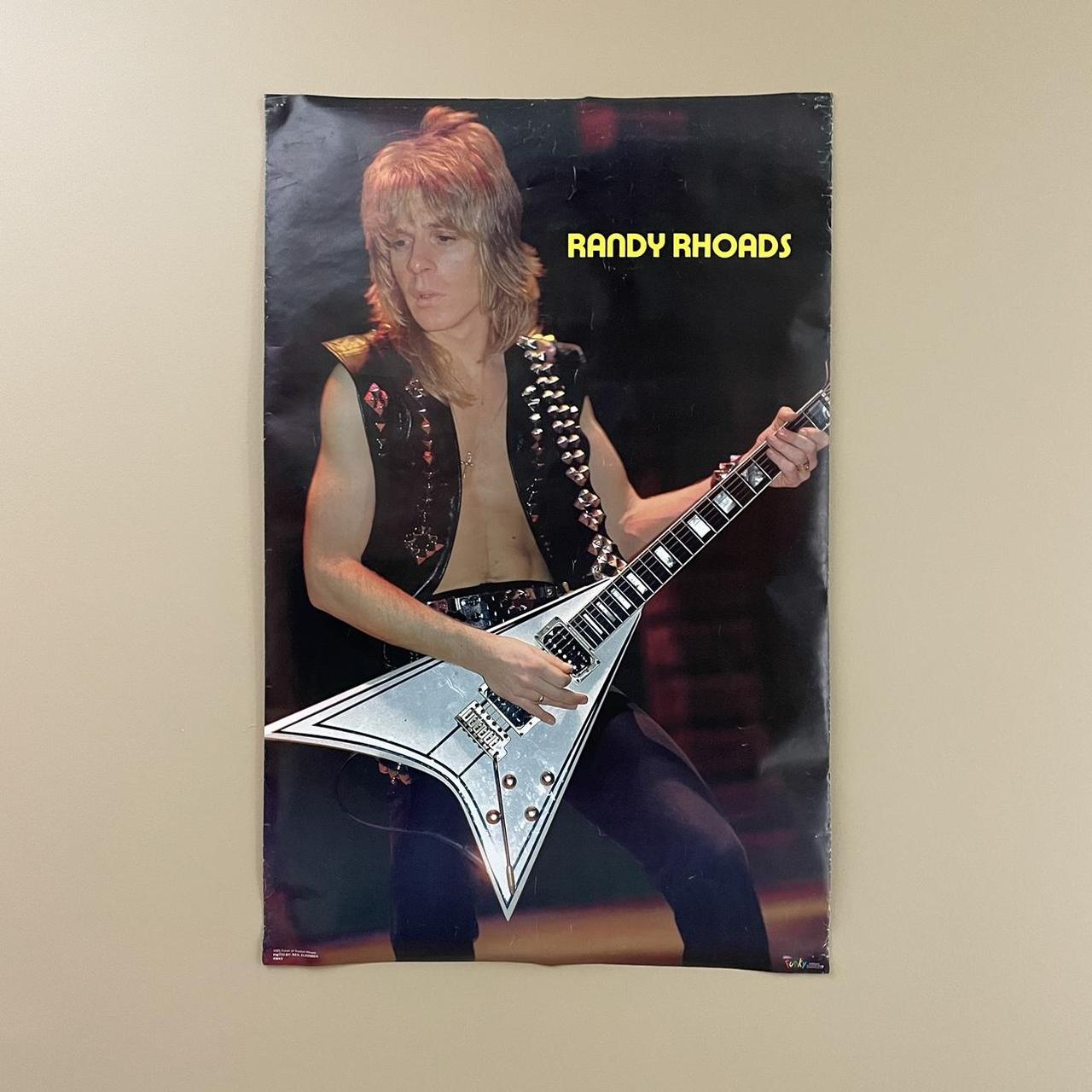 vintage 80s rockstar randy rhoads poster -poster... - Depop