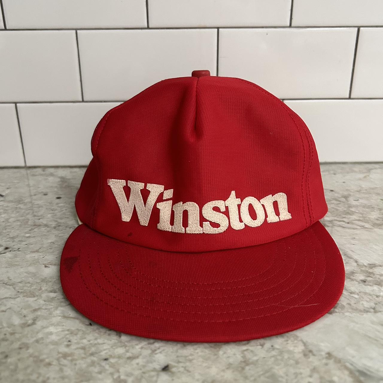 Vintage Winston Cigarettes Hat -Imperfections shown... - Depop