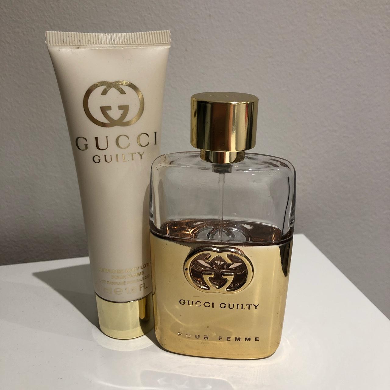 Gucci guilty perfume and body lotion - perfume 50ml... - Depop
