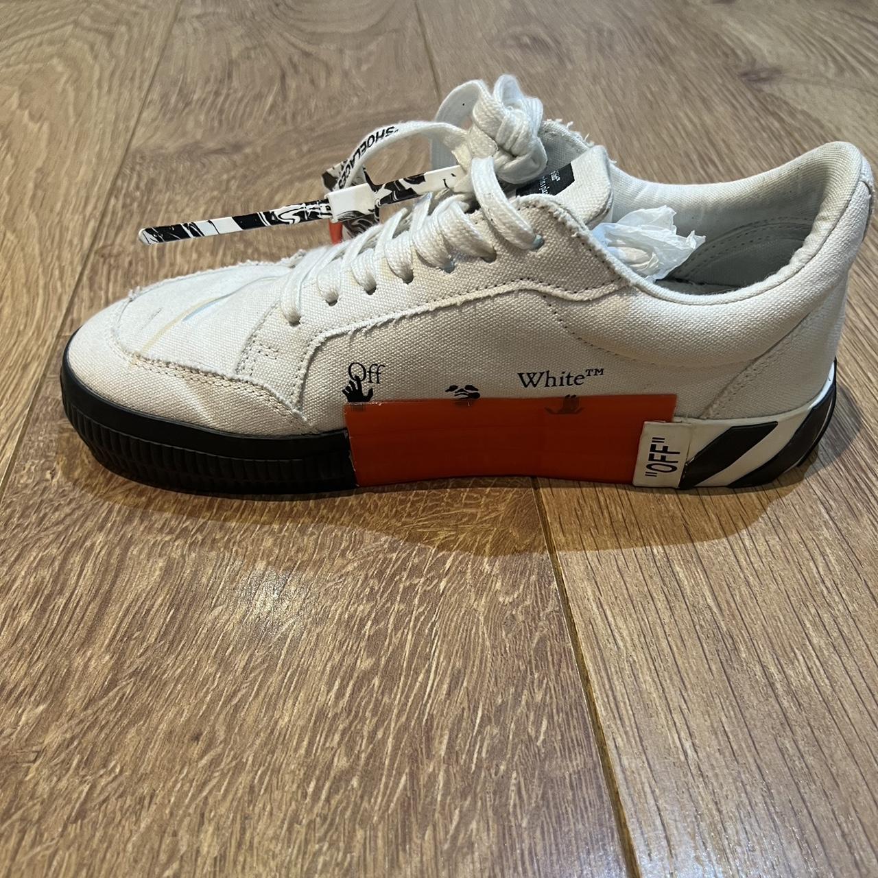 Authentic white/ black womens off white trainers. In... - Depop