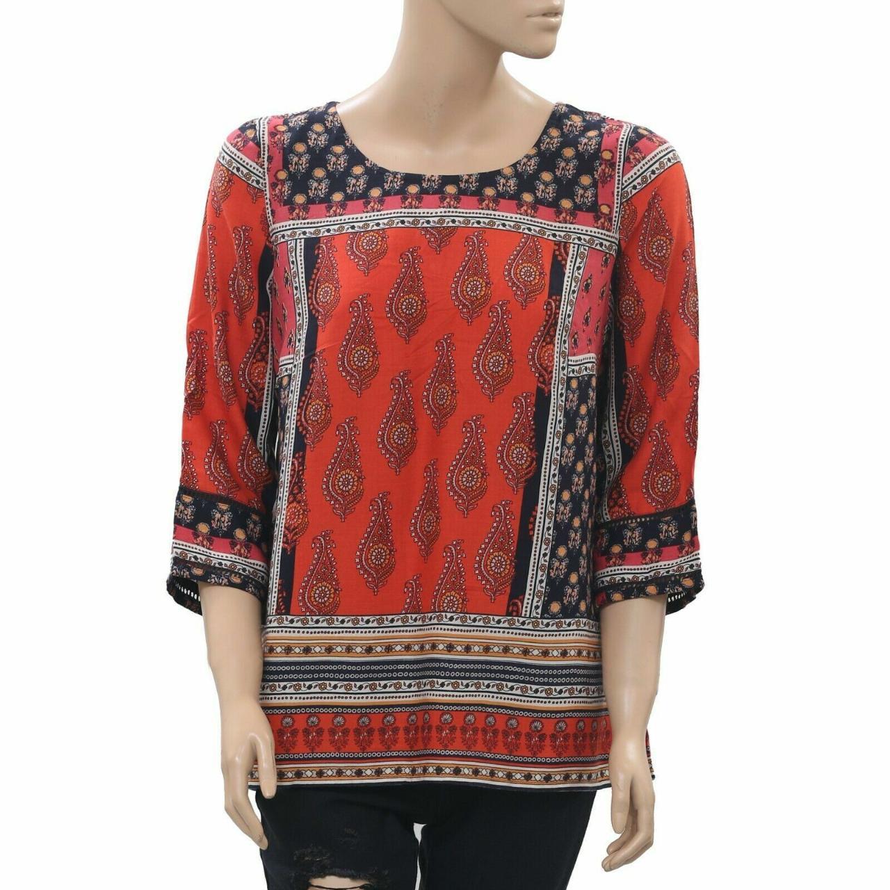 Monsoon Women's Red Blouse | Depop