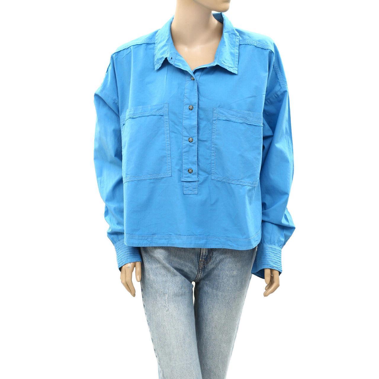 Pilcro By Anthropologie Placket Back-Slit Buttondown... - Depop