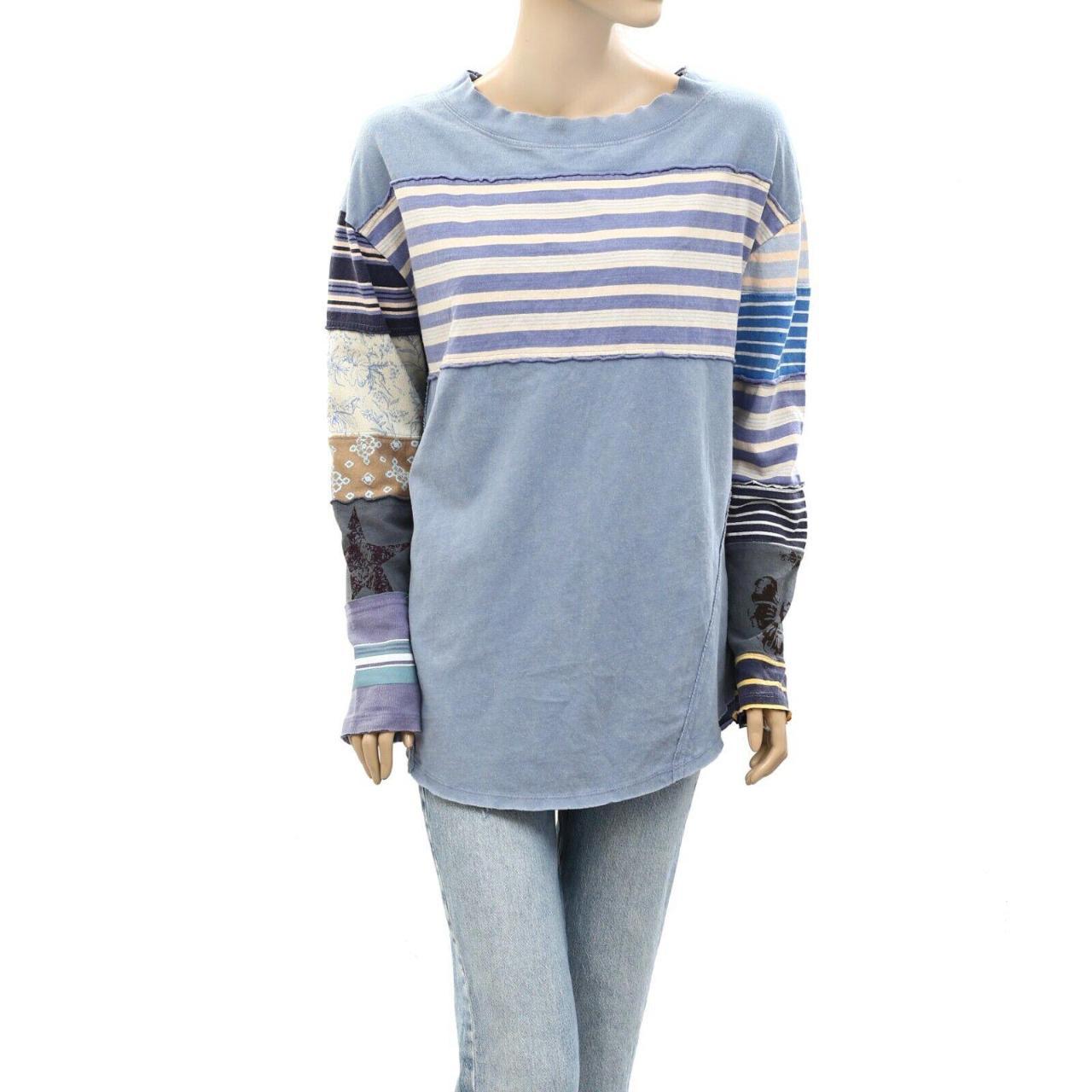 266416 Free People We The Free Mackenzie Tee Floral... - Depop