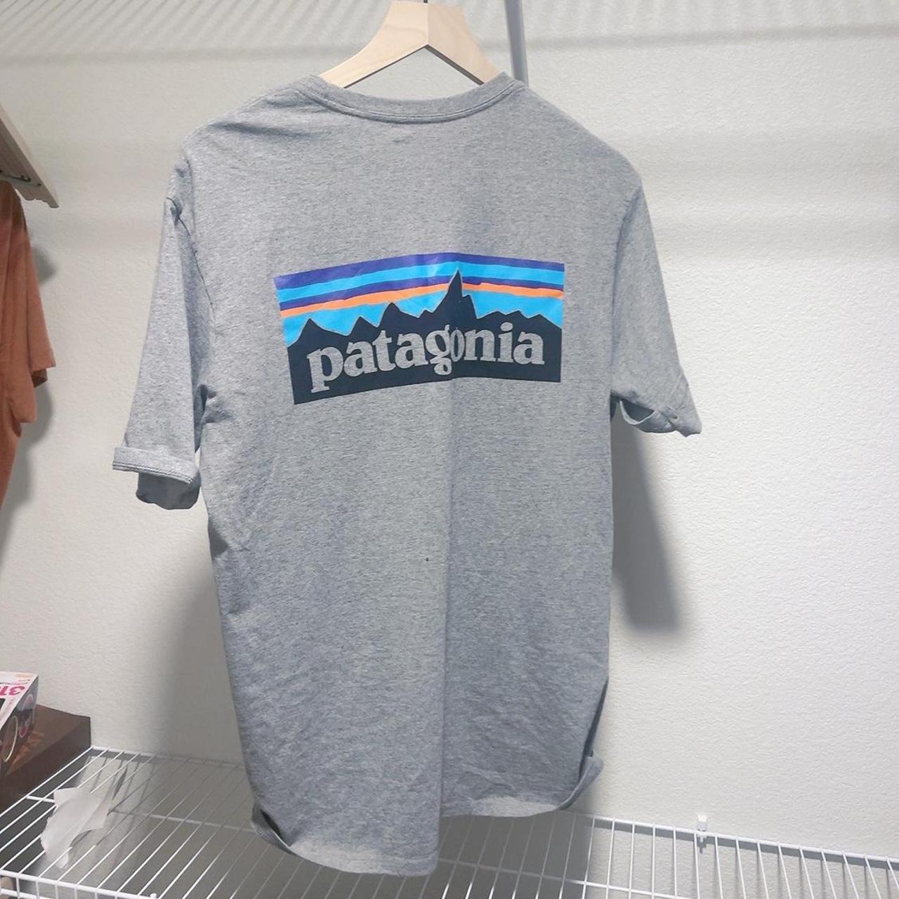 patagonia t shirt iconic classic patagonia tee... - Depop