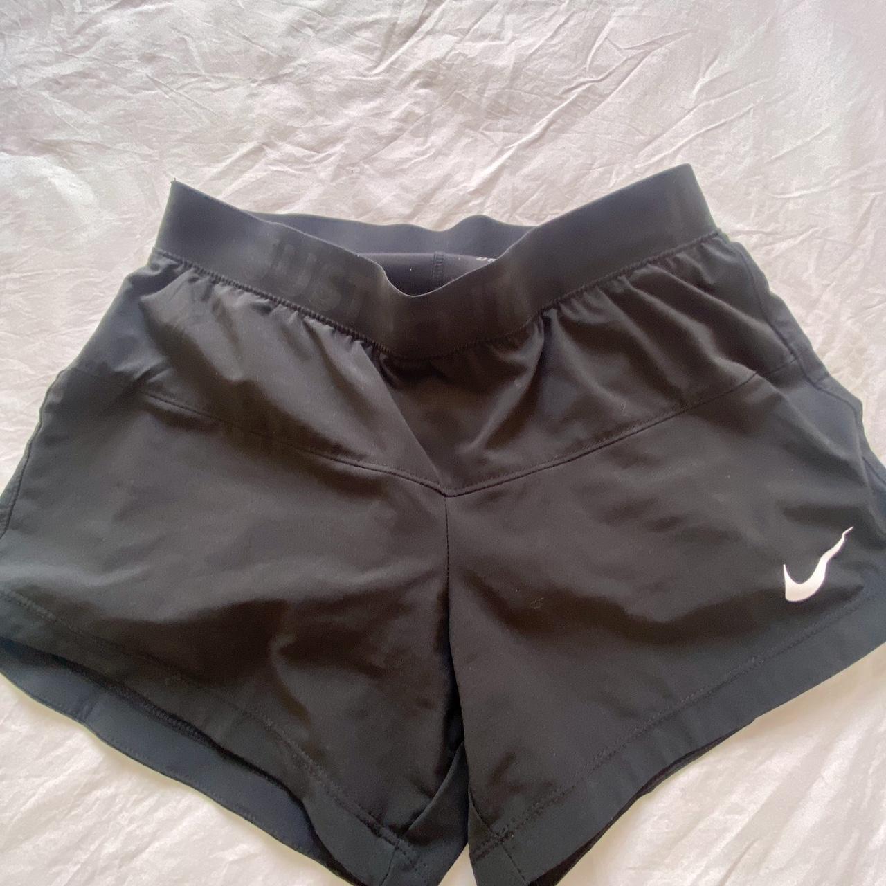 Nike Dri-Fit shorts Black Nike Dri-Fit shorts with... - Depop