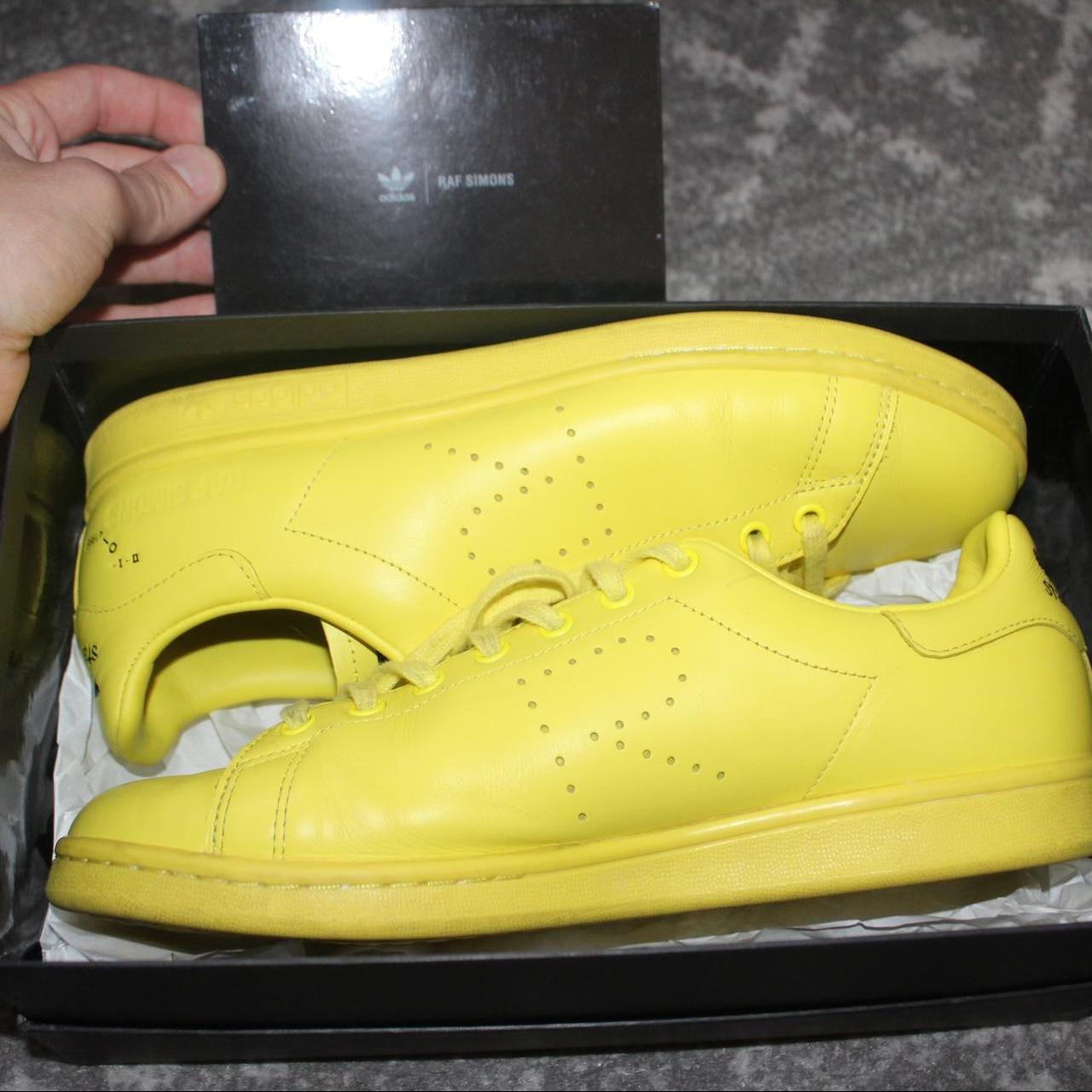 Raf Simons Men's Yellow and White Trainers | Depop