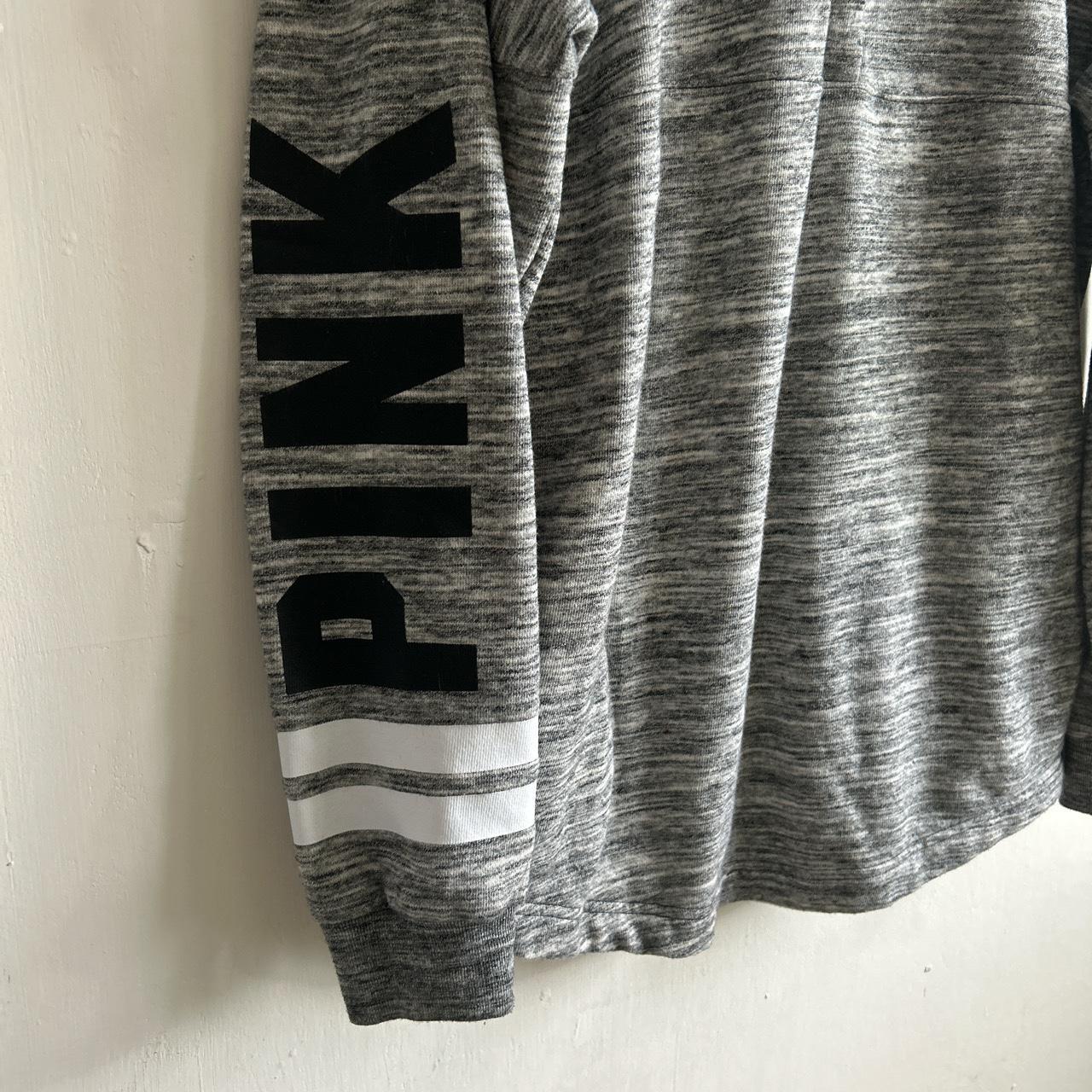 Victorias Secret PINK Grey Pullover Jumper Size S - Depop