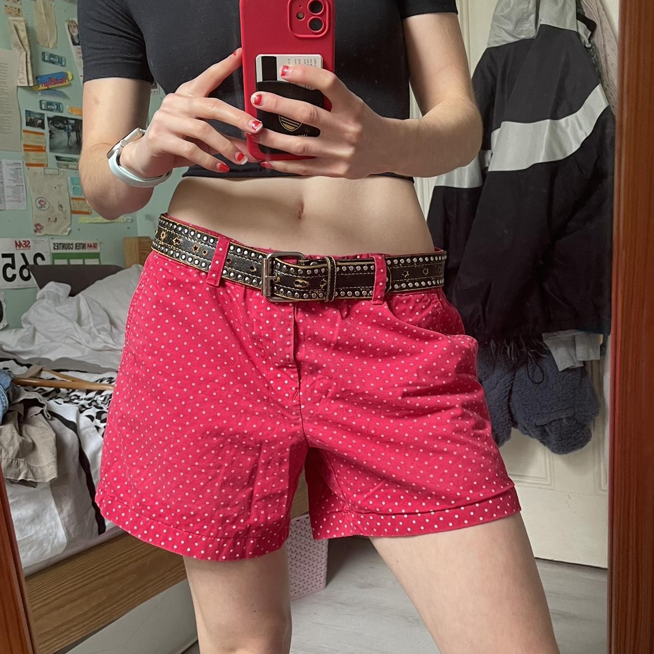 the cutest pinky red polka dot y2k tommy hilfiger... - Depop