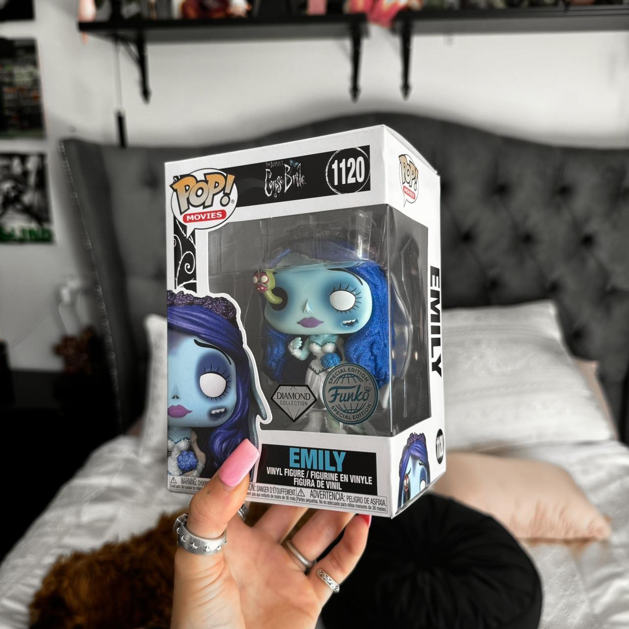 selling this super light blue corpse bride sparkley... - Depop