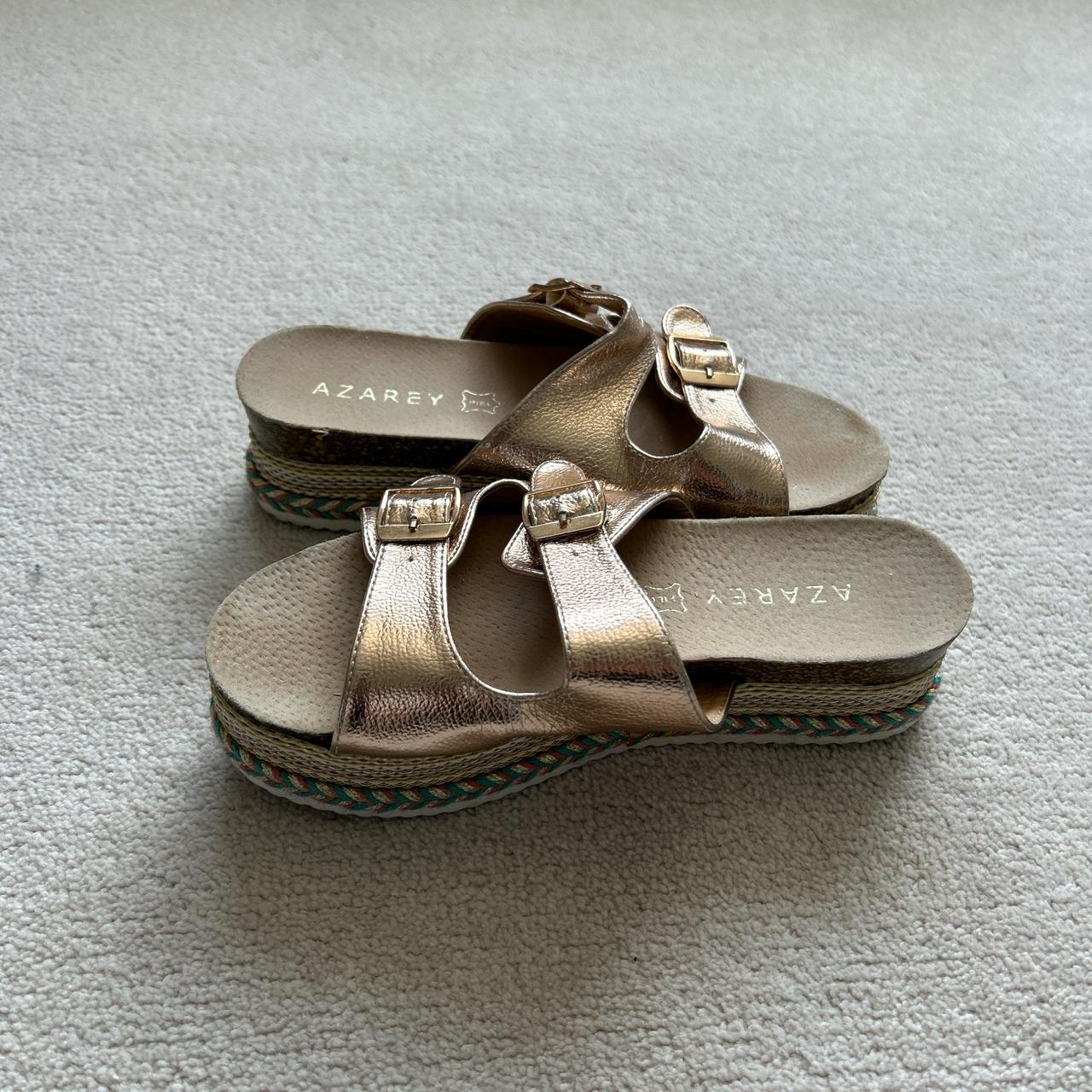 Bronze platform sandals worn a couple of time but... - Depop