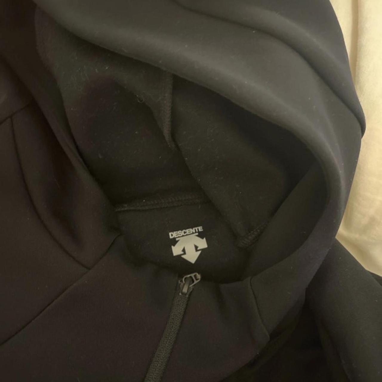 Black DESCENTE tech fleece track jacket Like new,... - Depop
