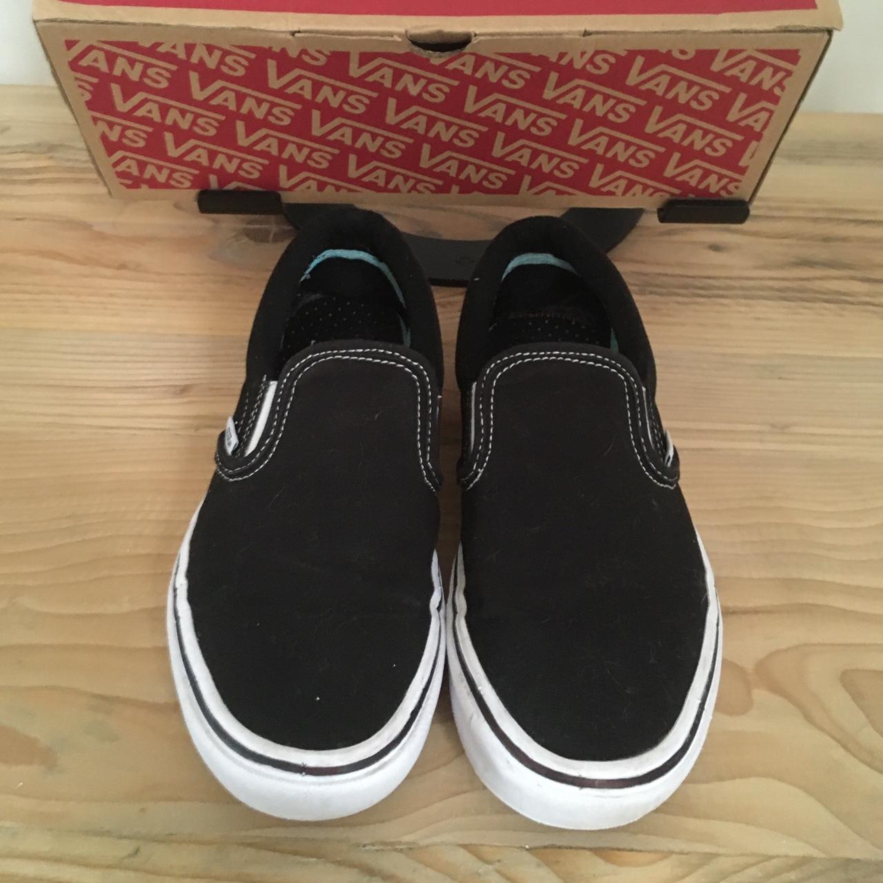 Vans comfy cush slip on black U.K. 5 good... - Depop