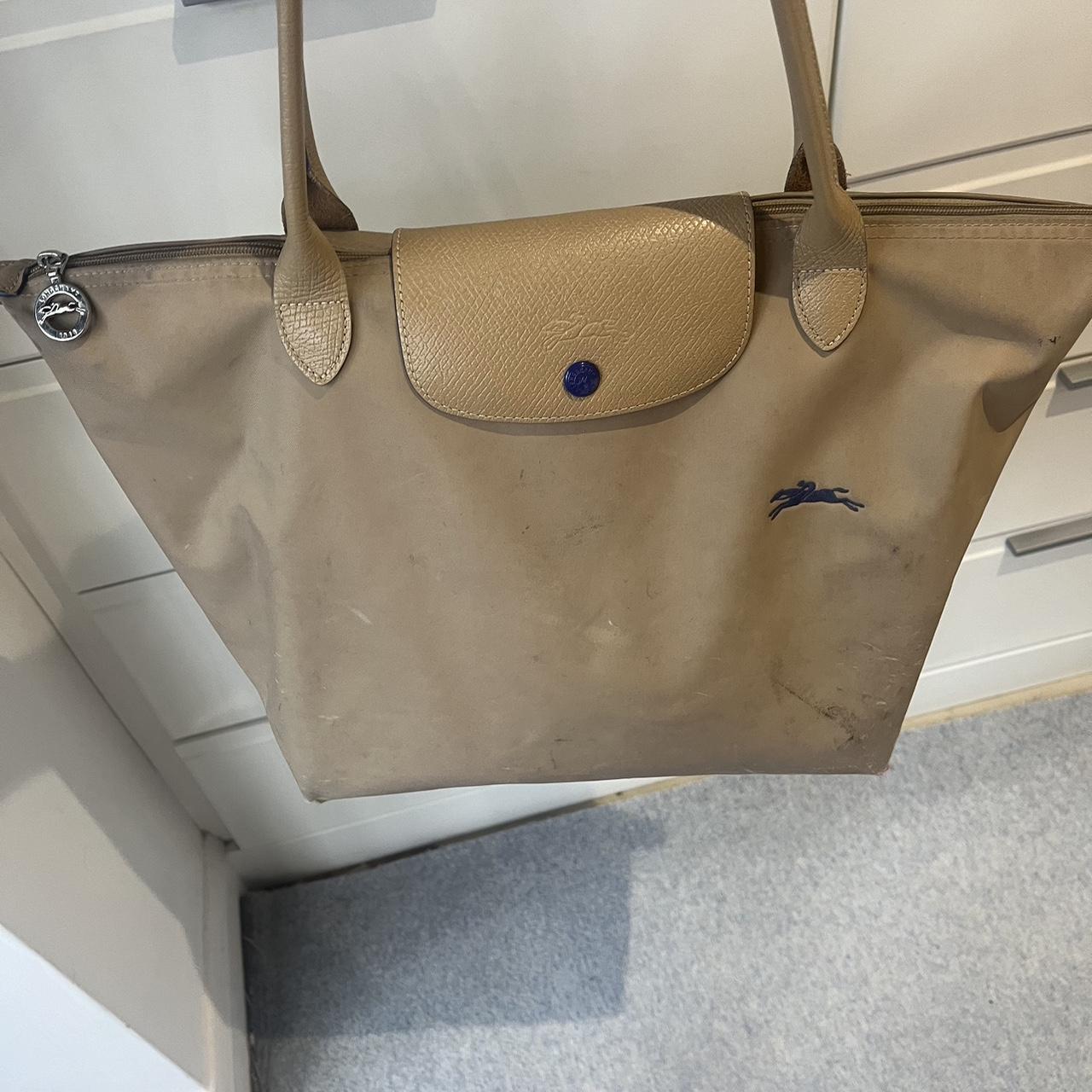 Beige Longchamp handbag Good as new Goes with every... | Depop