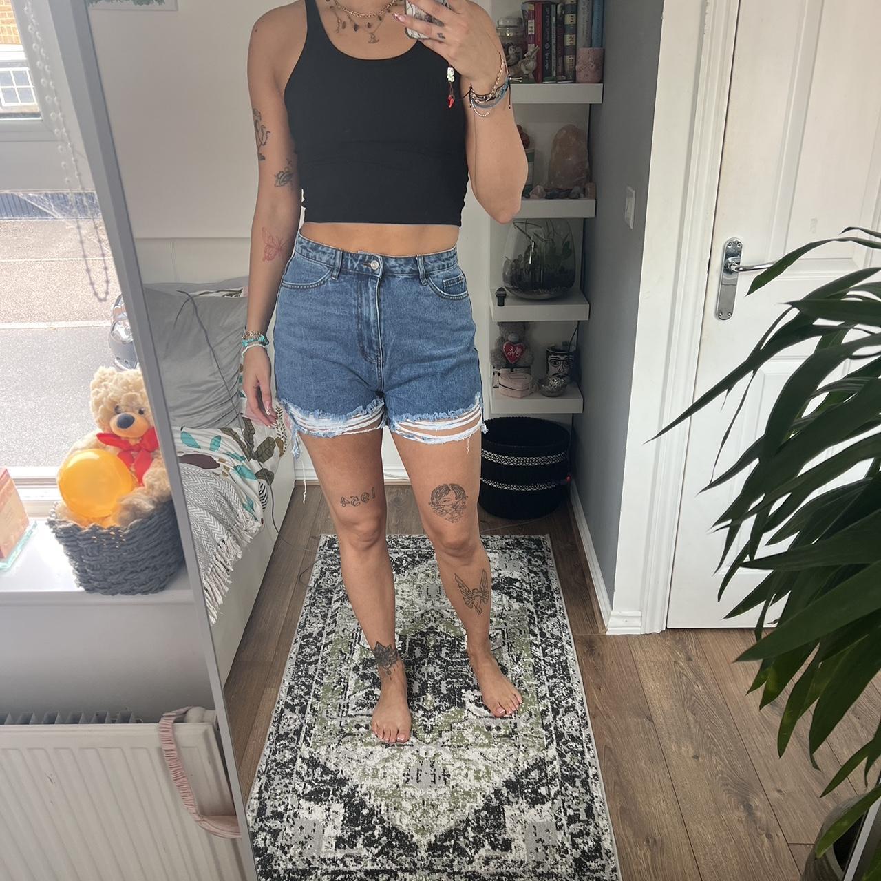 Misguided denim shorts Ordered in their closing... - Depop