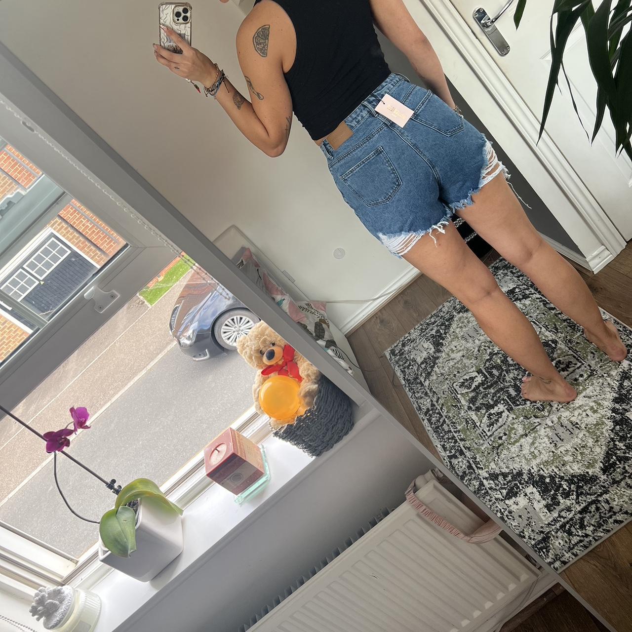 Misguided denim shorts Ordered in their closing... - Depop