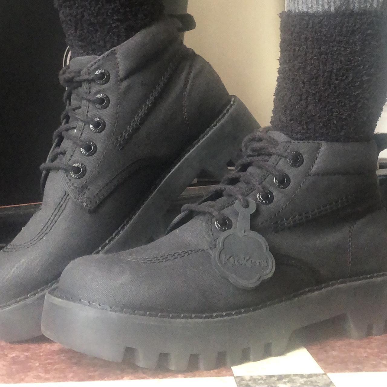 Kickers Women's Black Boots | Depop