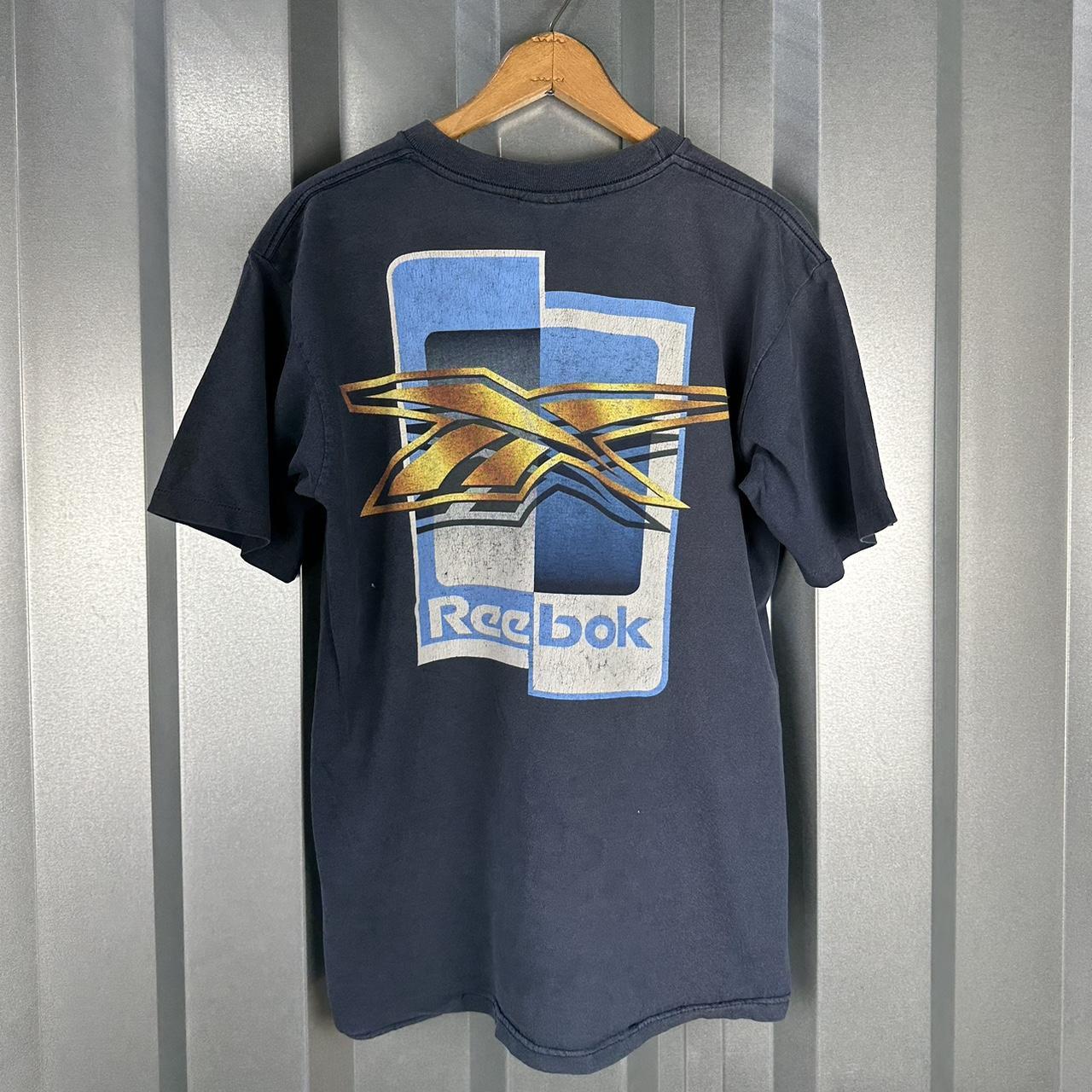 1990’s Vintage Reebok Classic Logo Navy Blue... - Depop