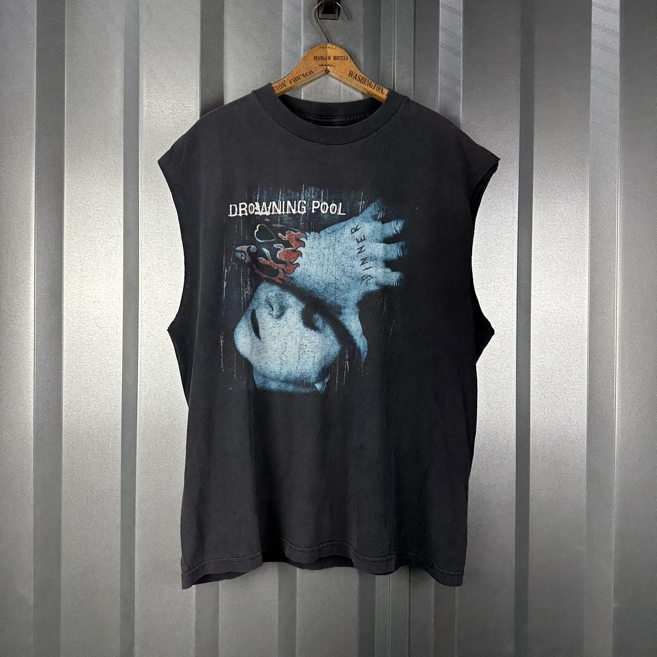 Vintage Drowning Pool Sinner Chopped Giant Band... - Depop