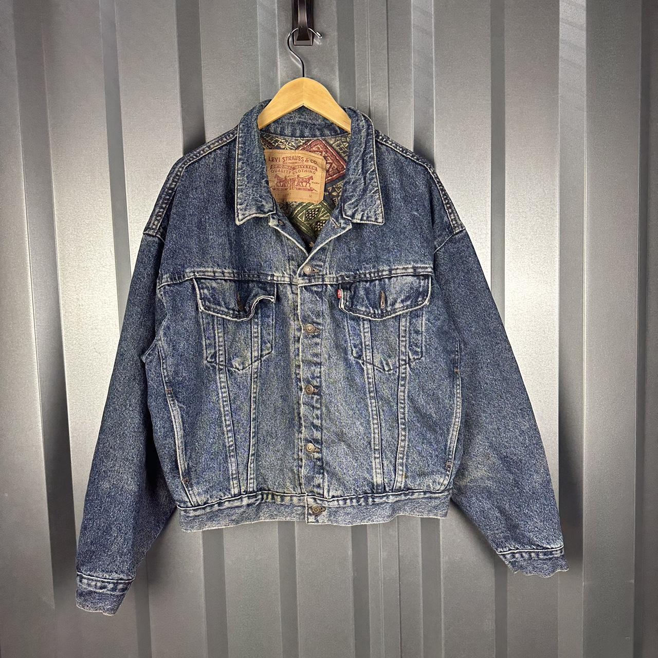 1990’s Vintage Levi’s Blanket Lined Denim Trucker... - Depop