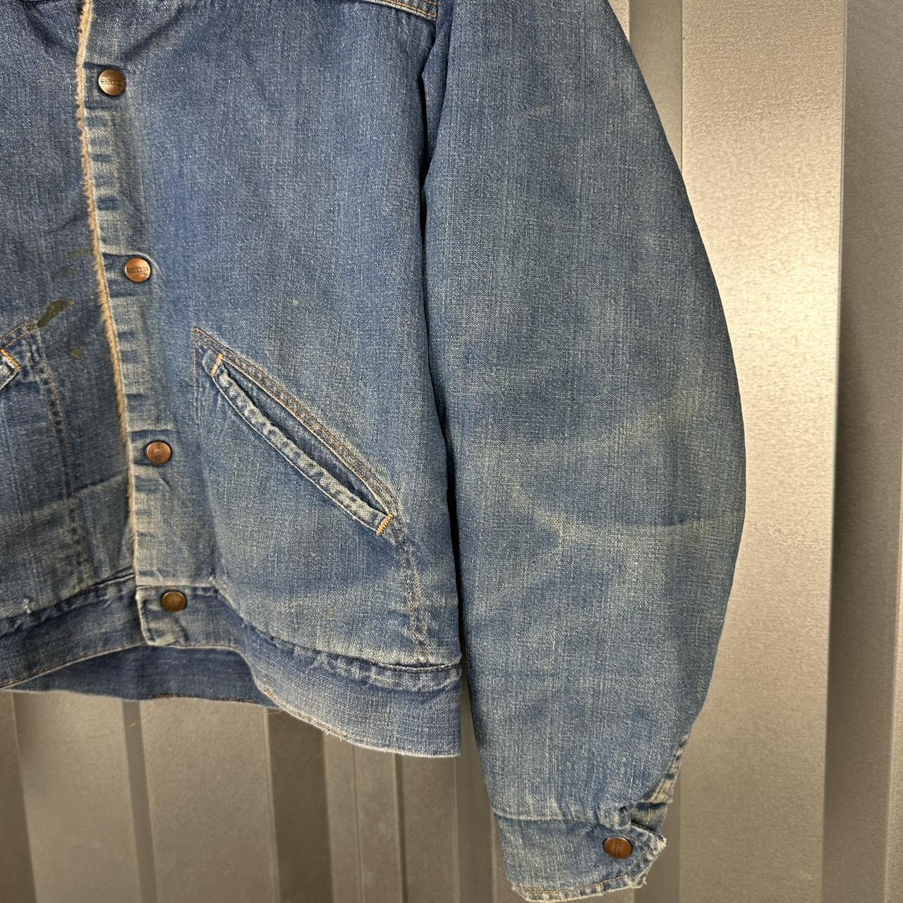 1970’s Vintage Maverick Blue Bell Fleece Lined... - Depop