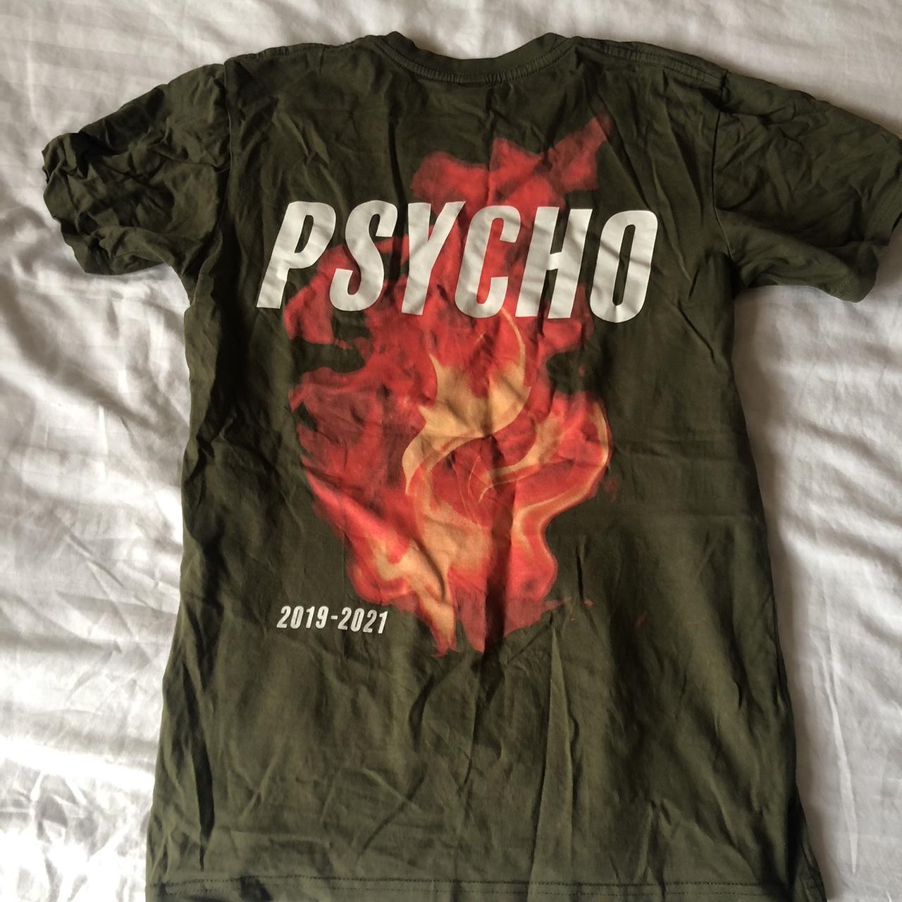 PSYCHO Dave Tshirt Green Size Small Great condition... - Depop