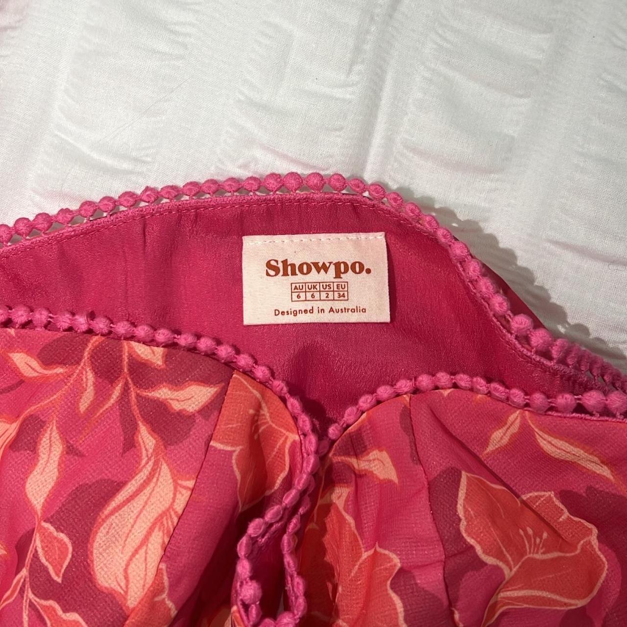 Showpo pink floral top Size xs - Depop