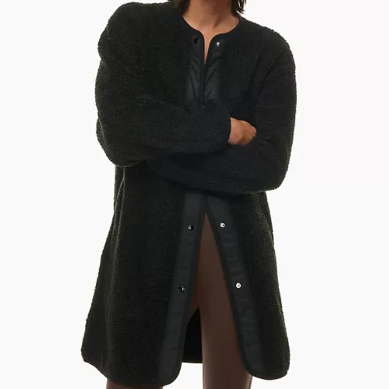 WILFRED FREE SHERPA LONG LINER JACKET IN BLACK This... - Depop