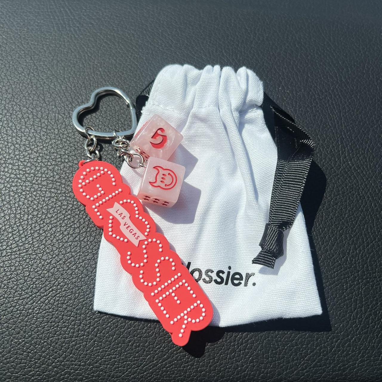 Glossier Las Vegas Exclusive keychain Brand new in... - Depop