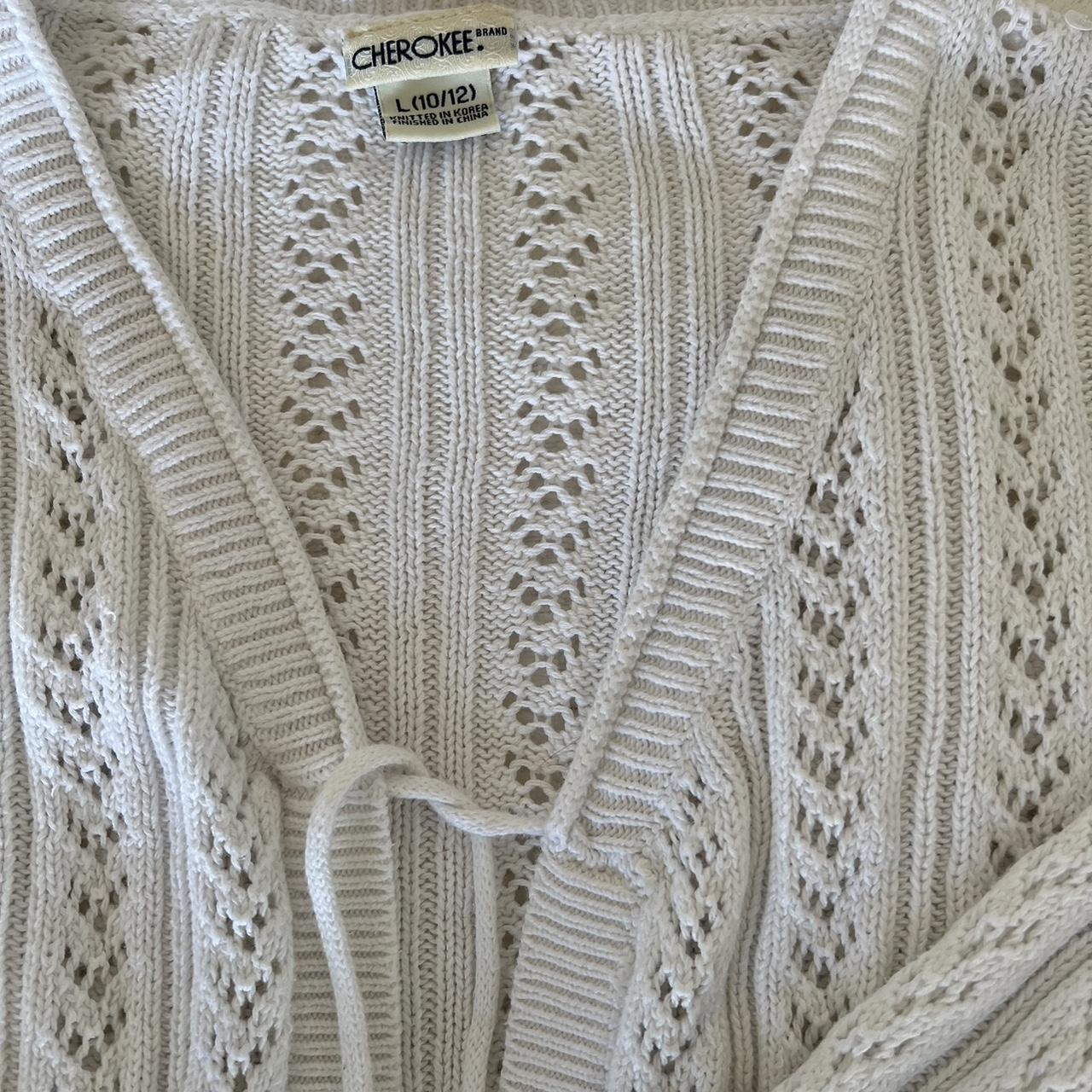 Cherokee Women's White Cardigan | Depop
