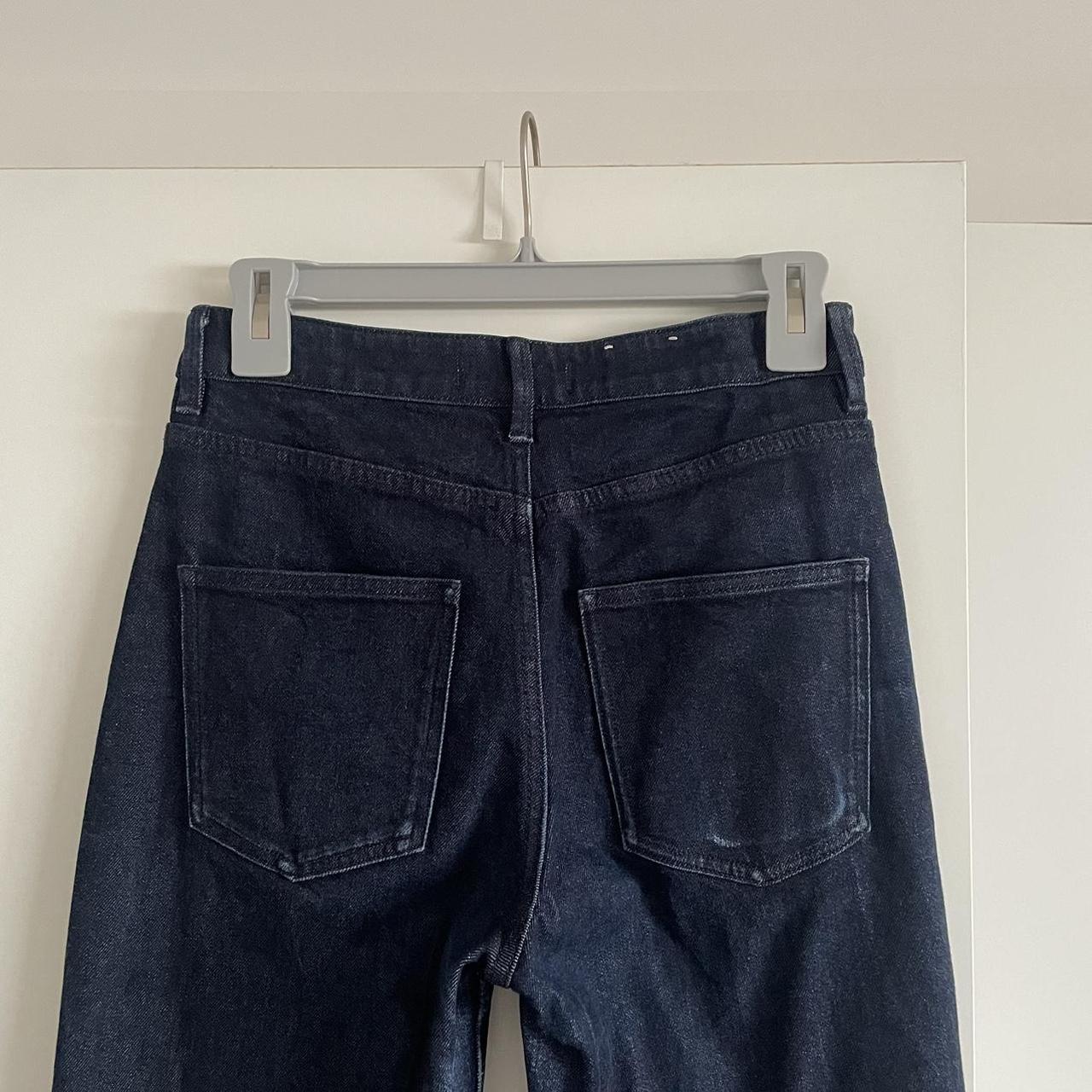ink blue/raw denim high waist wide leg jeans ~ ink... - Depop