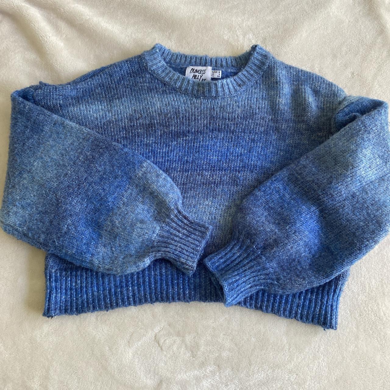 Princess Polly blue fuzzy sweater (Adina... - Depop